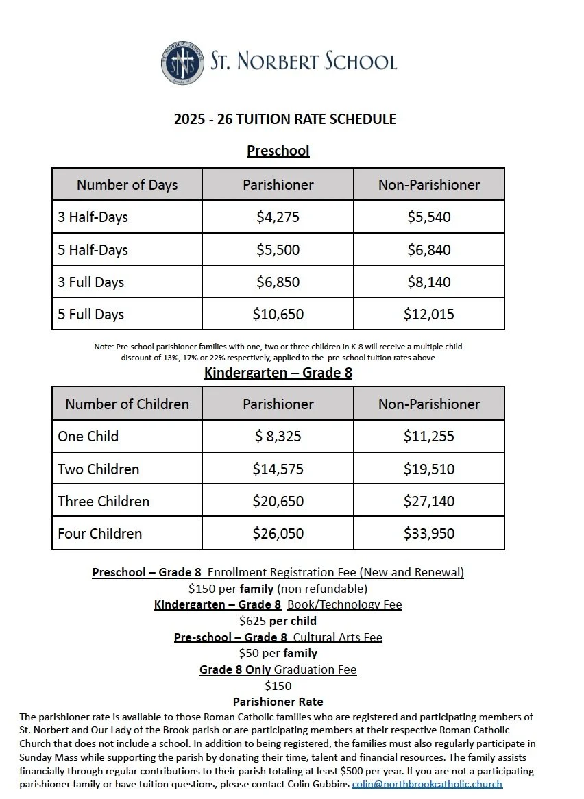Tuition and Financial Aid — St. Norbert School