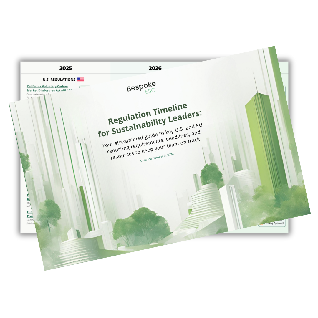 The Sustainability Leader's Regulation Timeline — Bespoke ESG