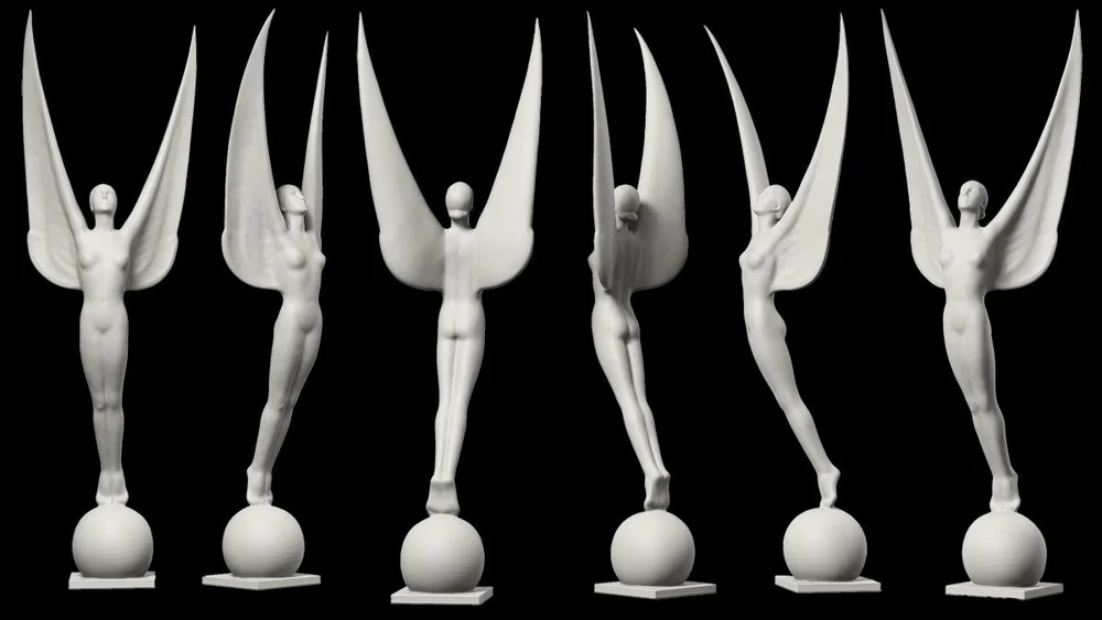 A Digital Twin of the Waldorf Astoria's Spirit of Achievement Statue
