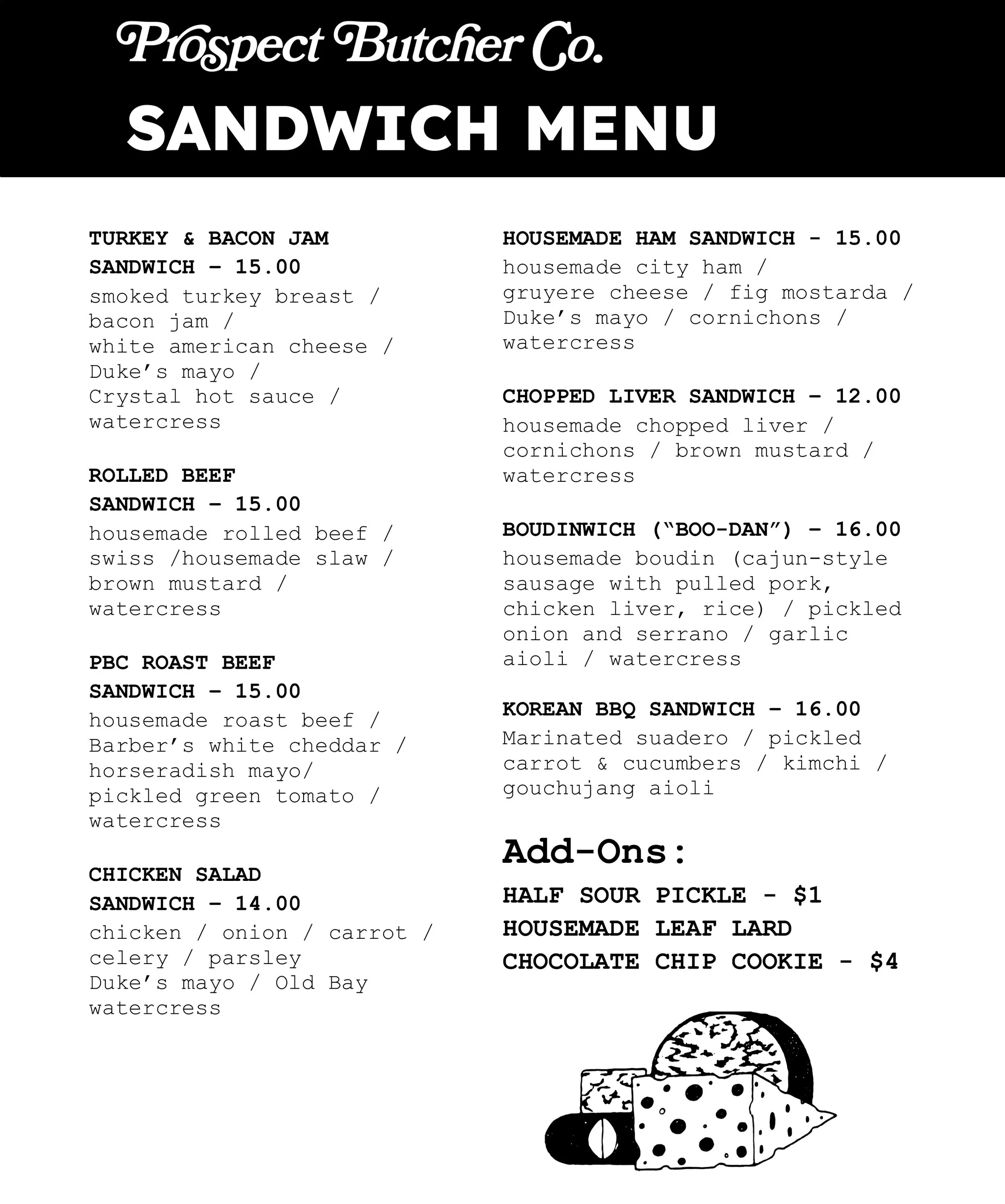 Sandwiches — Prospect Butcher Co