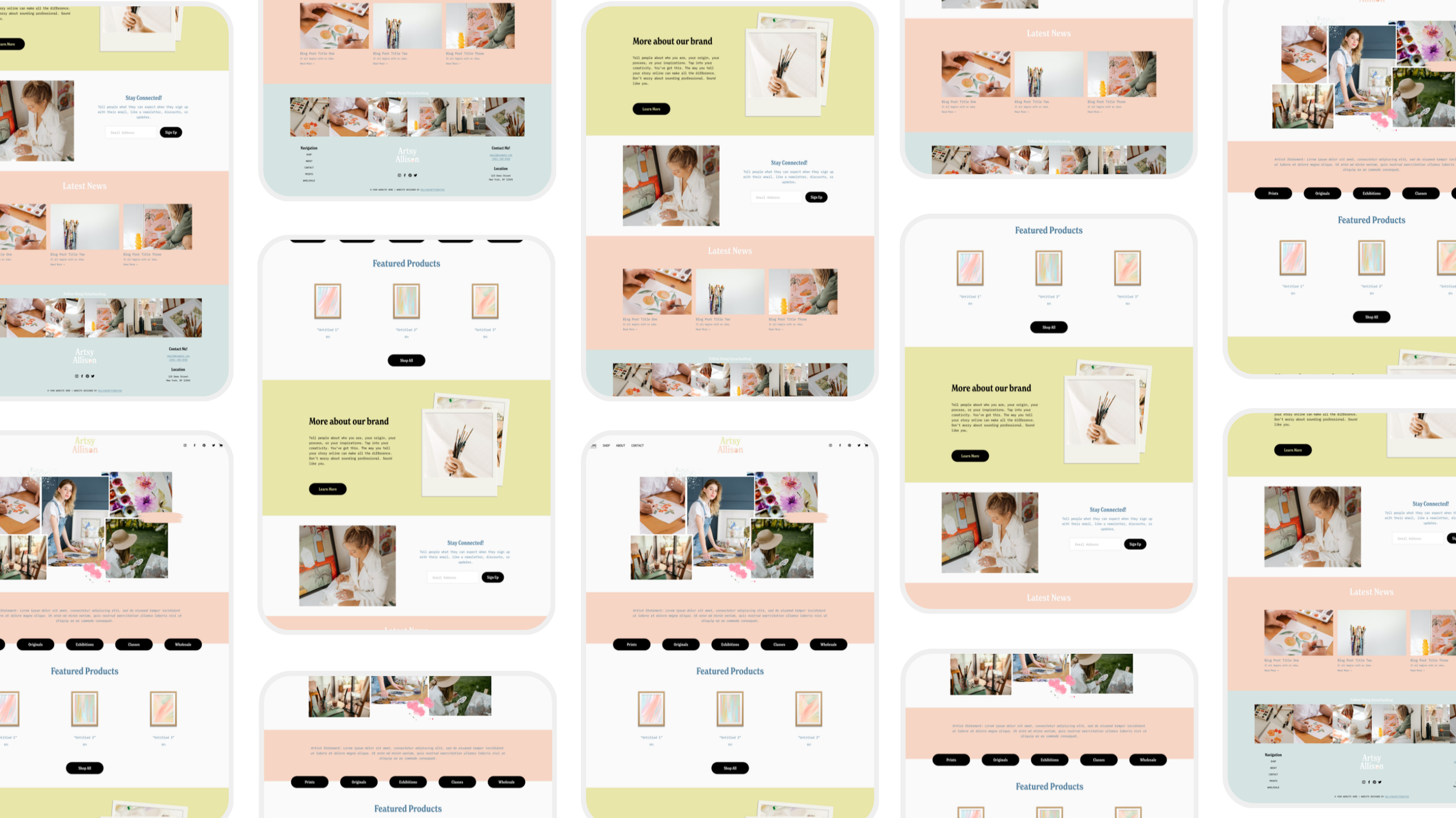 Artsy Allison 7.1 Squarespace Template — Kelly Hackett Creative