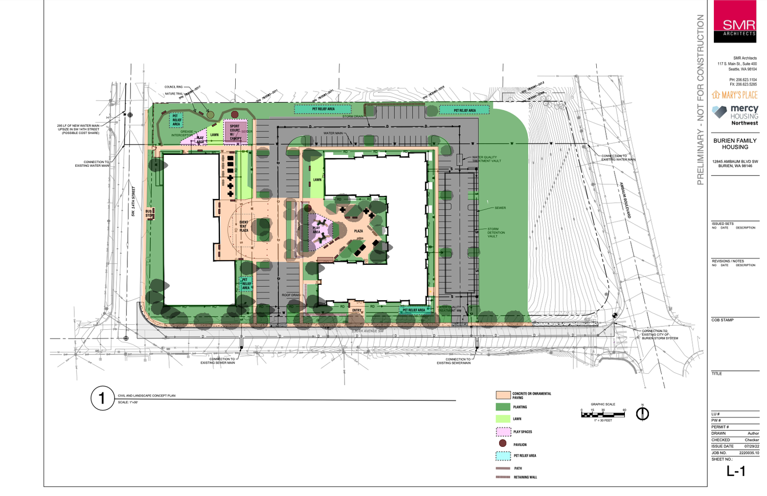 See The Full Burien Project Site Plan And Design