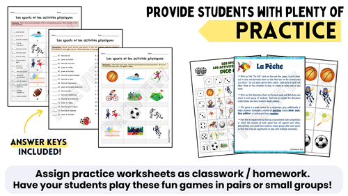 French, Spanish, and Italian Sports & Hobbies Unit Lesson Planning ...