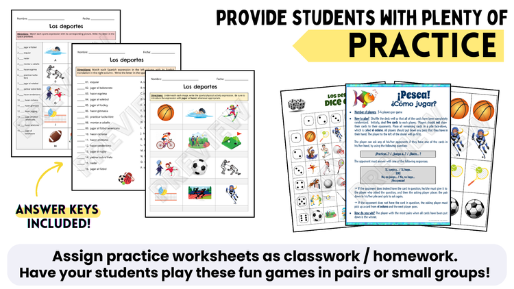 French, Spanish, and Italian Sports & Hobbies Unit Lesson Planning ...