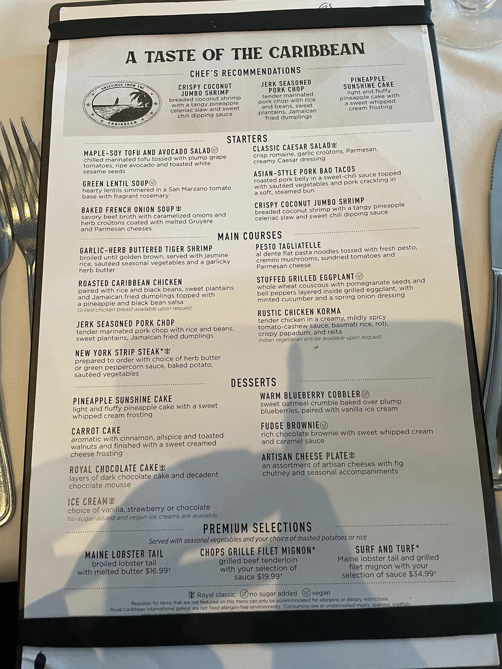 Oasis Of The Seas - The Best and Worst Dishes In The Main Dining Room ...