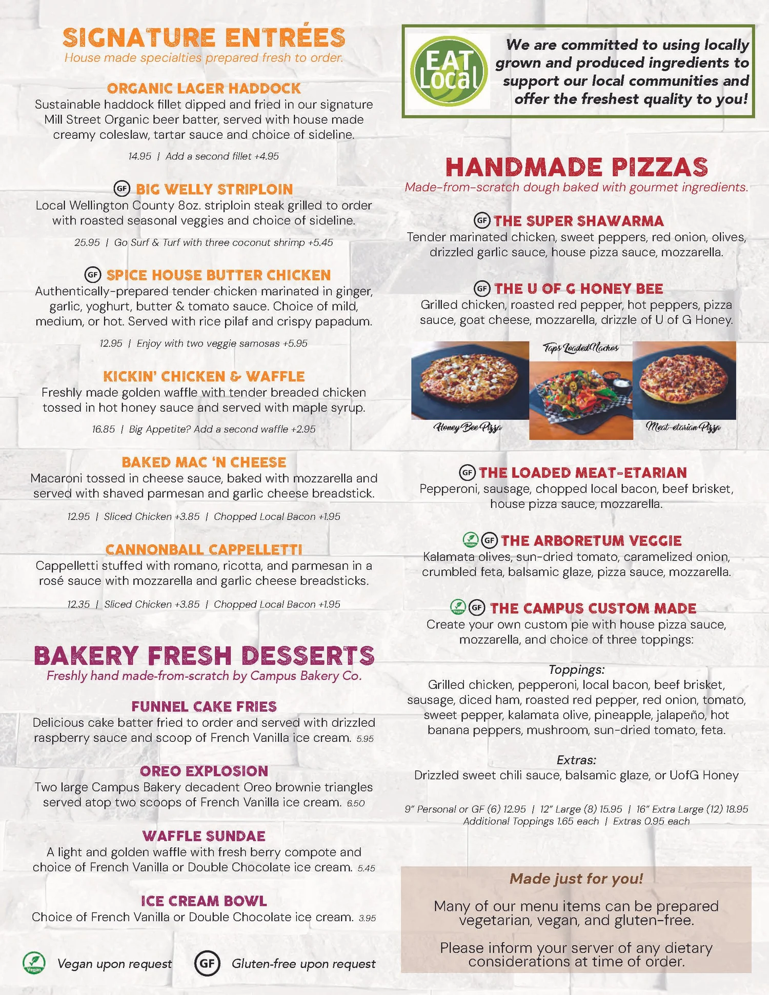 Menu — Brass Taps