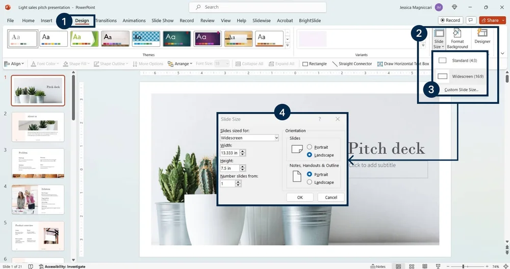 How to change slide size in PowerPoint — JESSICA M. DESIGNS