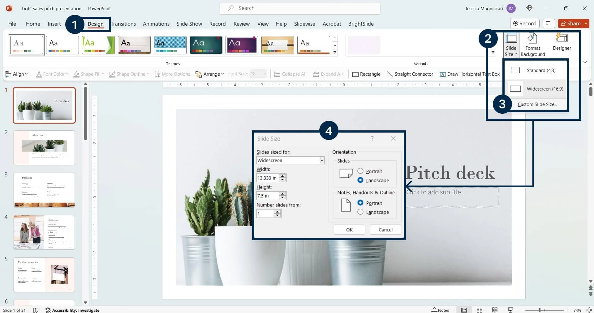 How to change slide size in PowerPoint — JESSICA M. DESIGNS