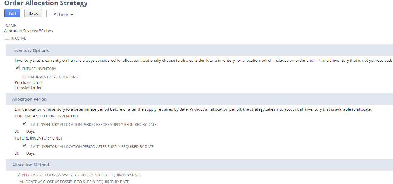 NetSuite Supply Allocation Cutover Process — Racette Consulting