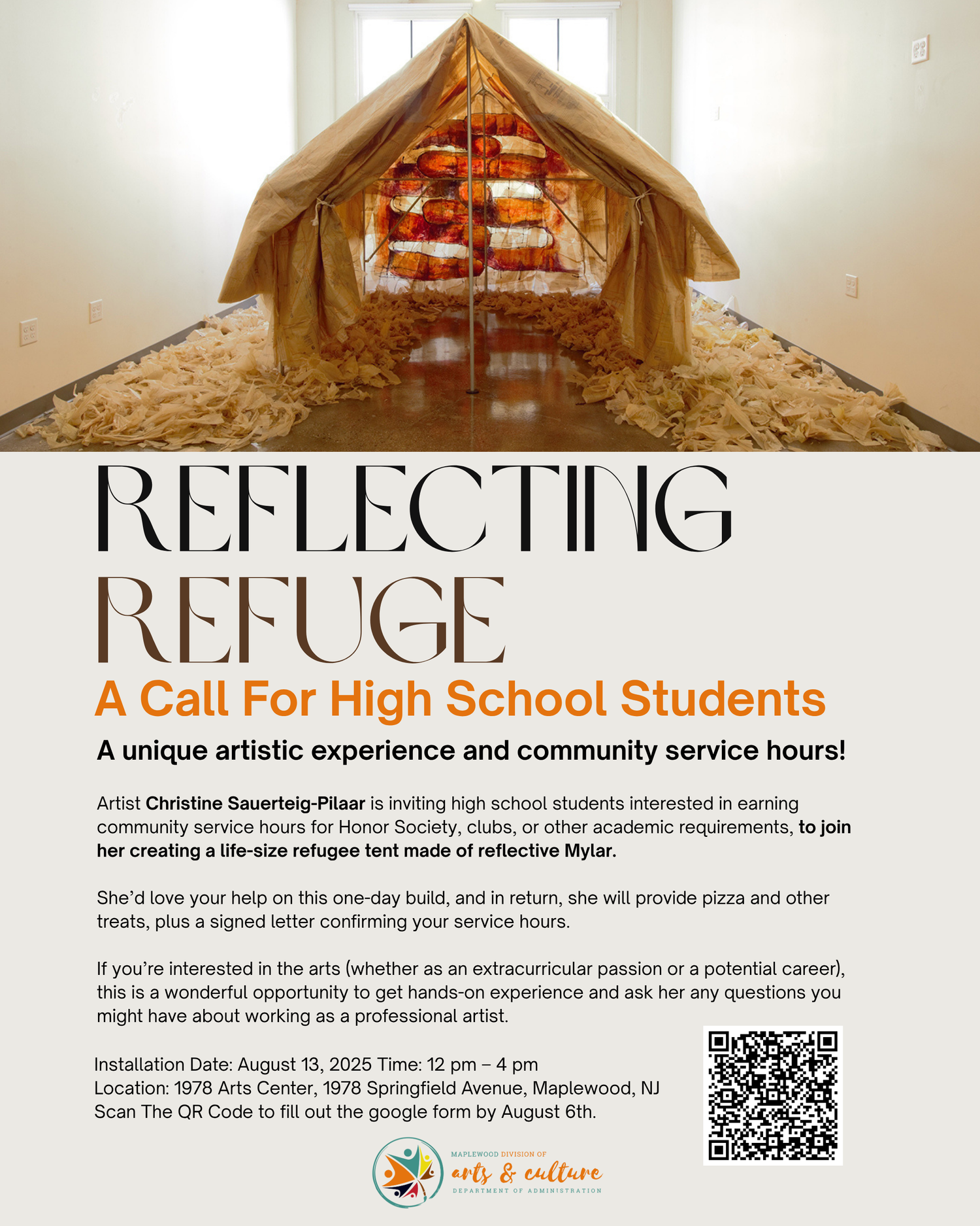Reflecting Refuge Call To High School Students — Maplewood Arts & Culture