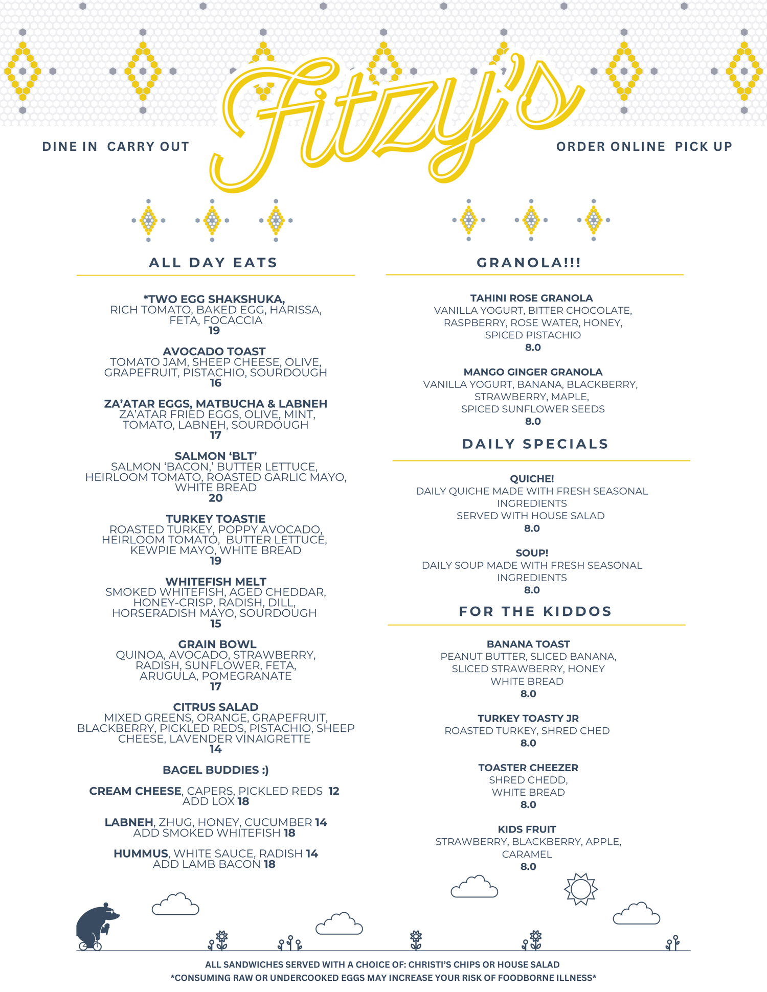 Menus — Fitzy's Cafe