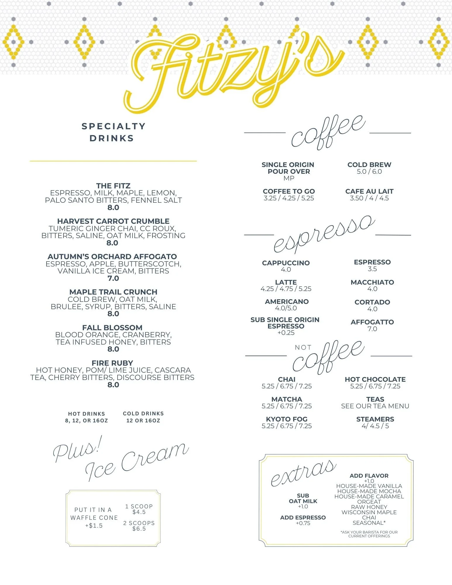 Menus — Fitzy's Cafe