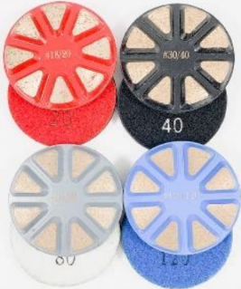 3" 8 Segment Puck with velcro -WET polish