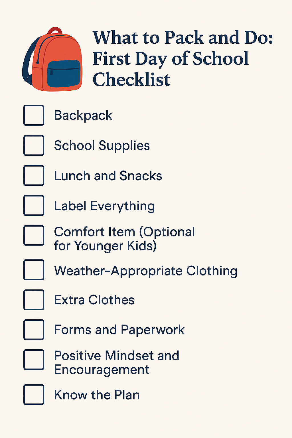 First Day of School Checklist 2025: What Every K–5 Student Needs to ...