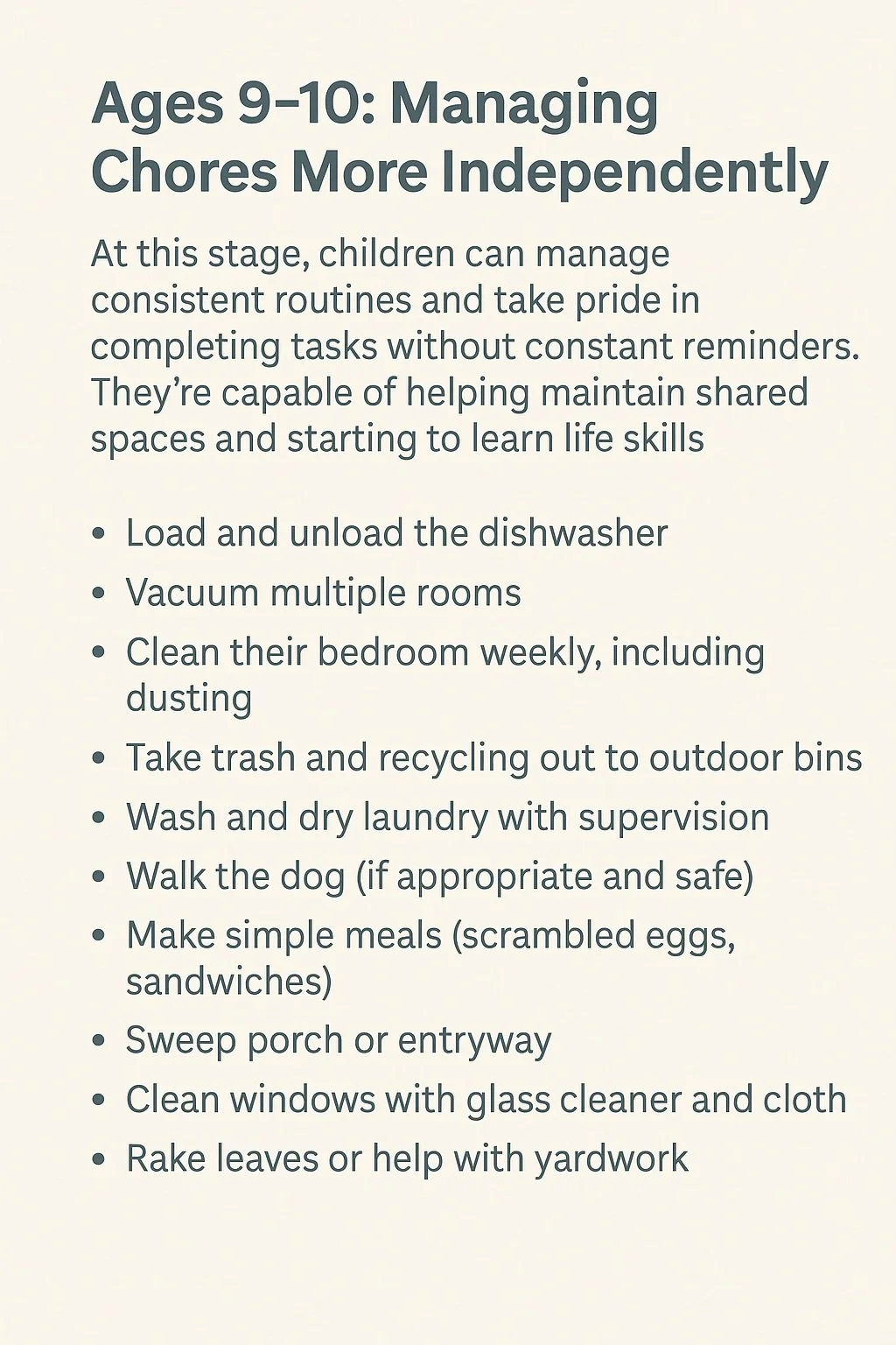 Chore Charts for Kids of All Ages — Starglow Media