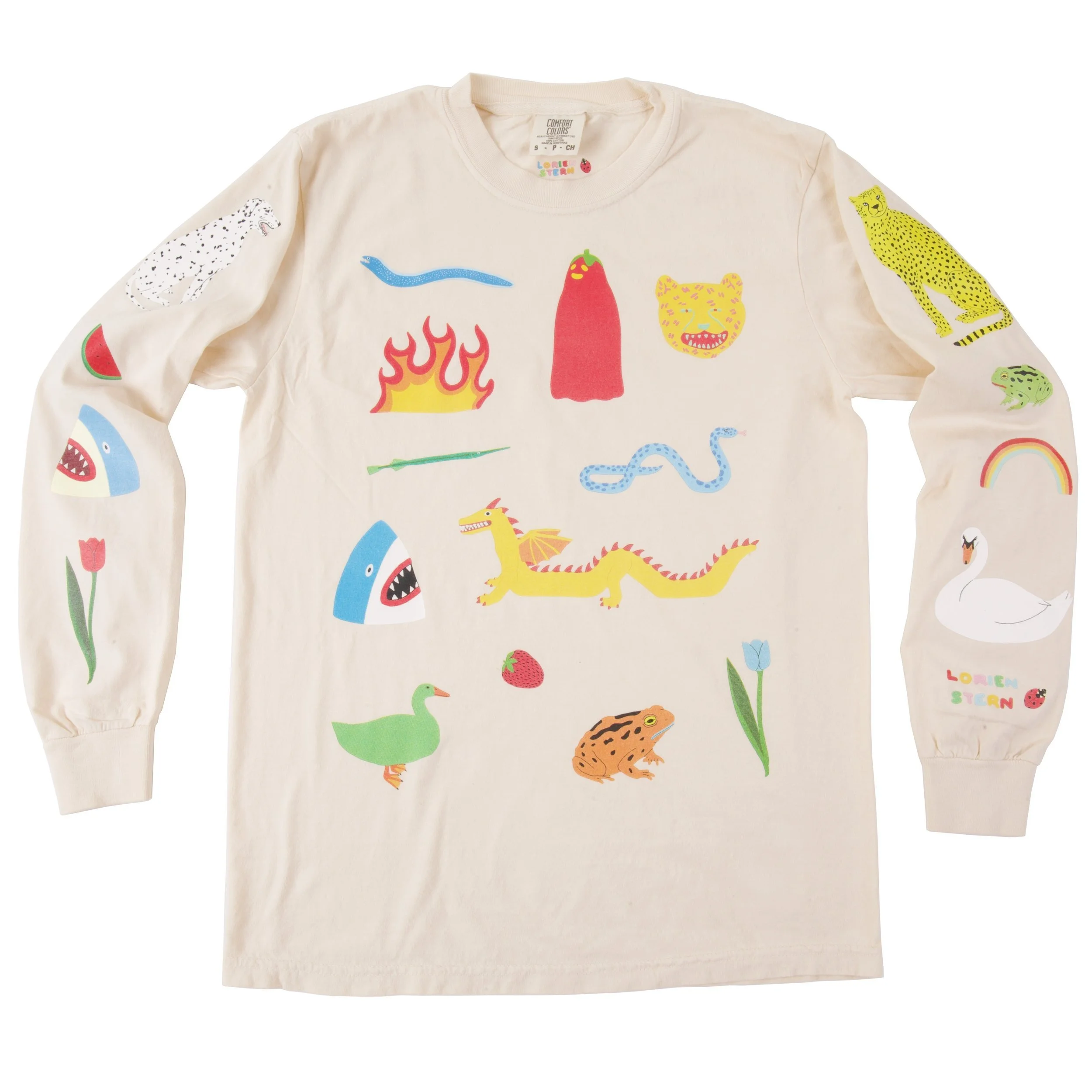 Hello Panther Tee - Cream — LORIEN STERN