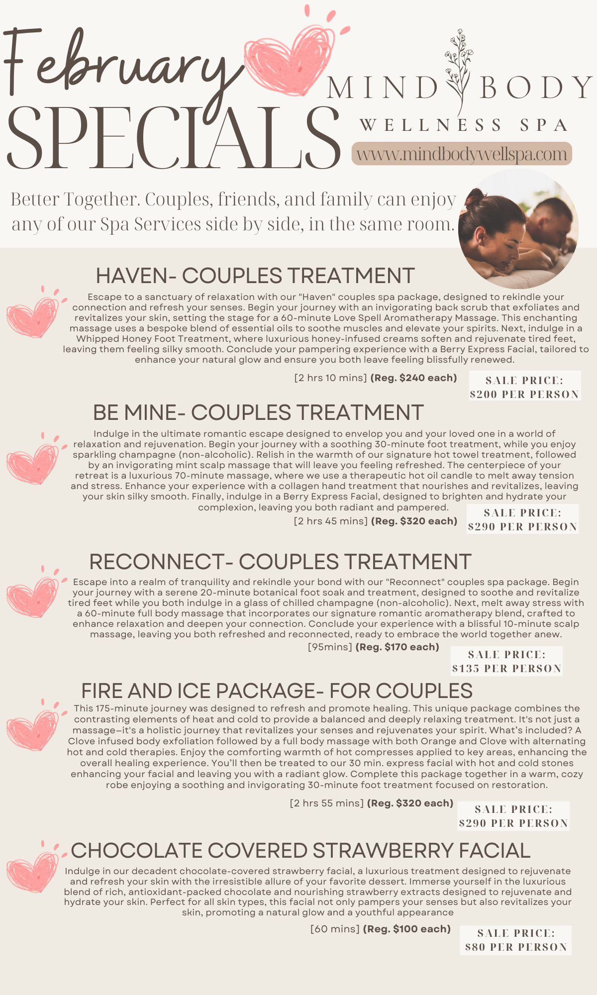 Offers and Sales — MIND BODY wellness spa