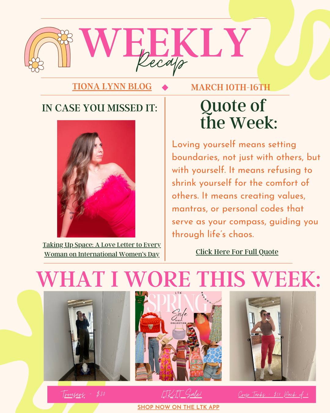Weekly Recap — Tiona Lynn Blog
