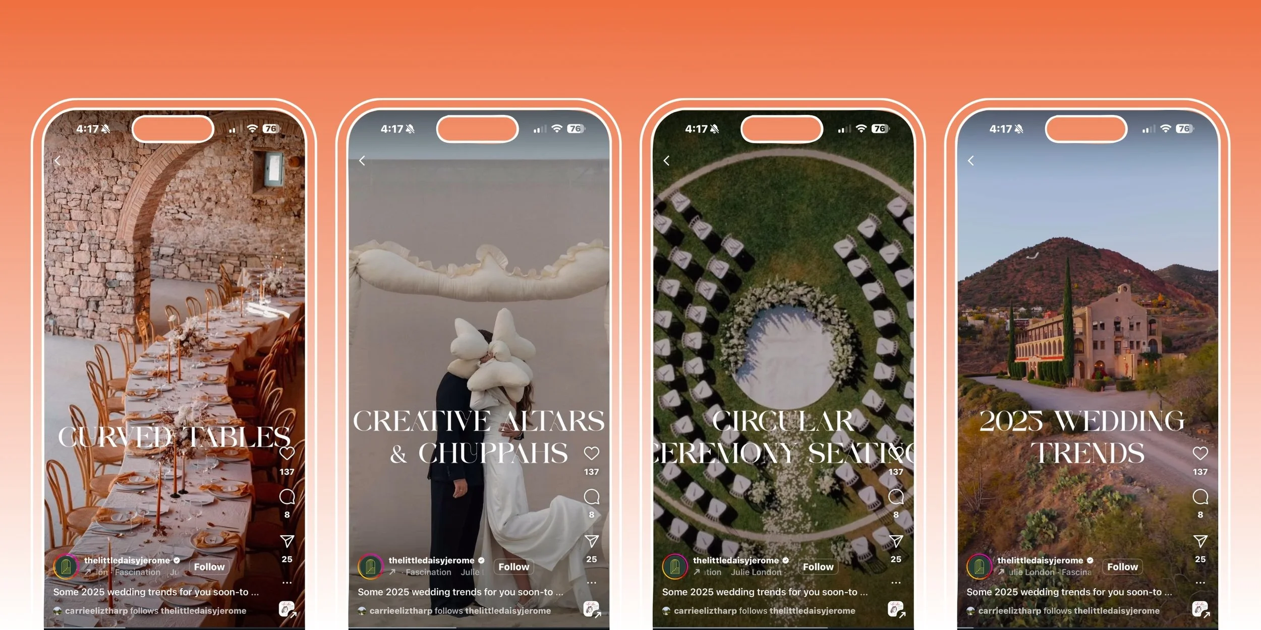 14 Wedding Venue Social Media Post Ideas to Book More Couples