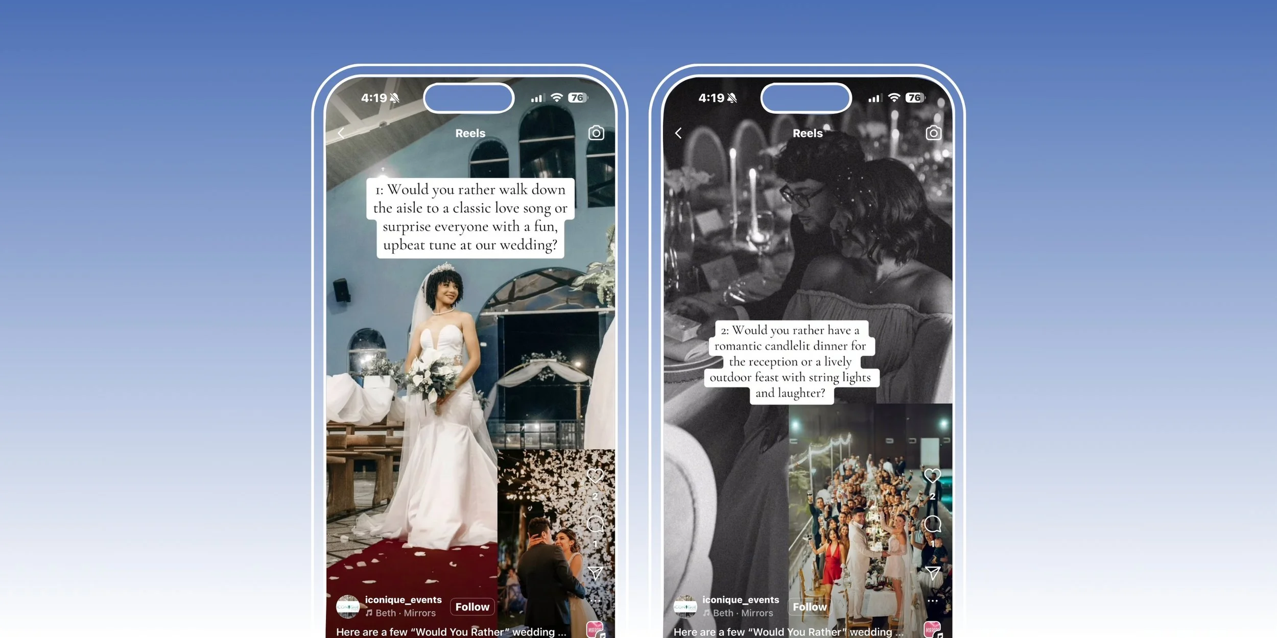 14 Wedding Venue Social Media Post Ideas to Book More Couples