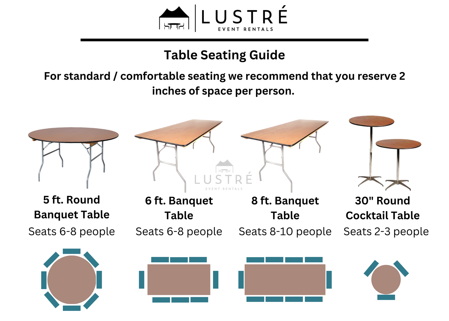 Table Rentals LA — Lustré Event Rentals