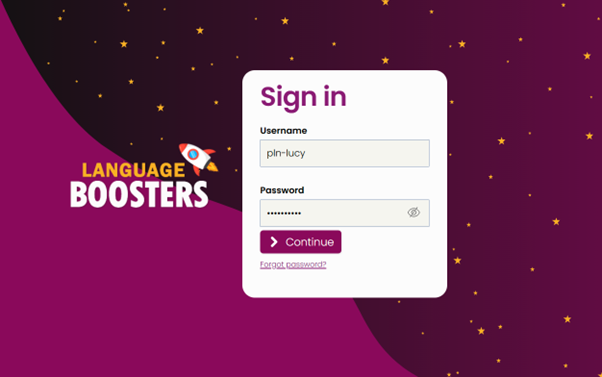 How do students log in after setup? — Primary Languages Network