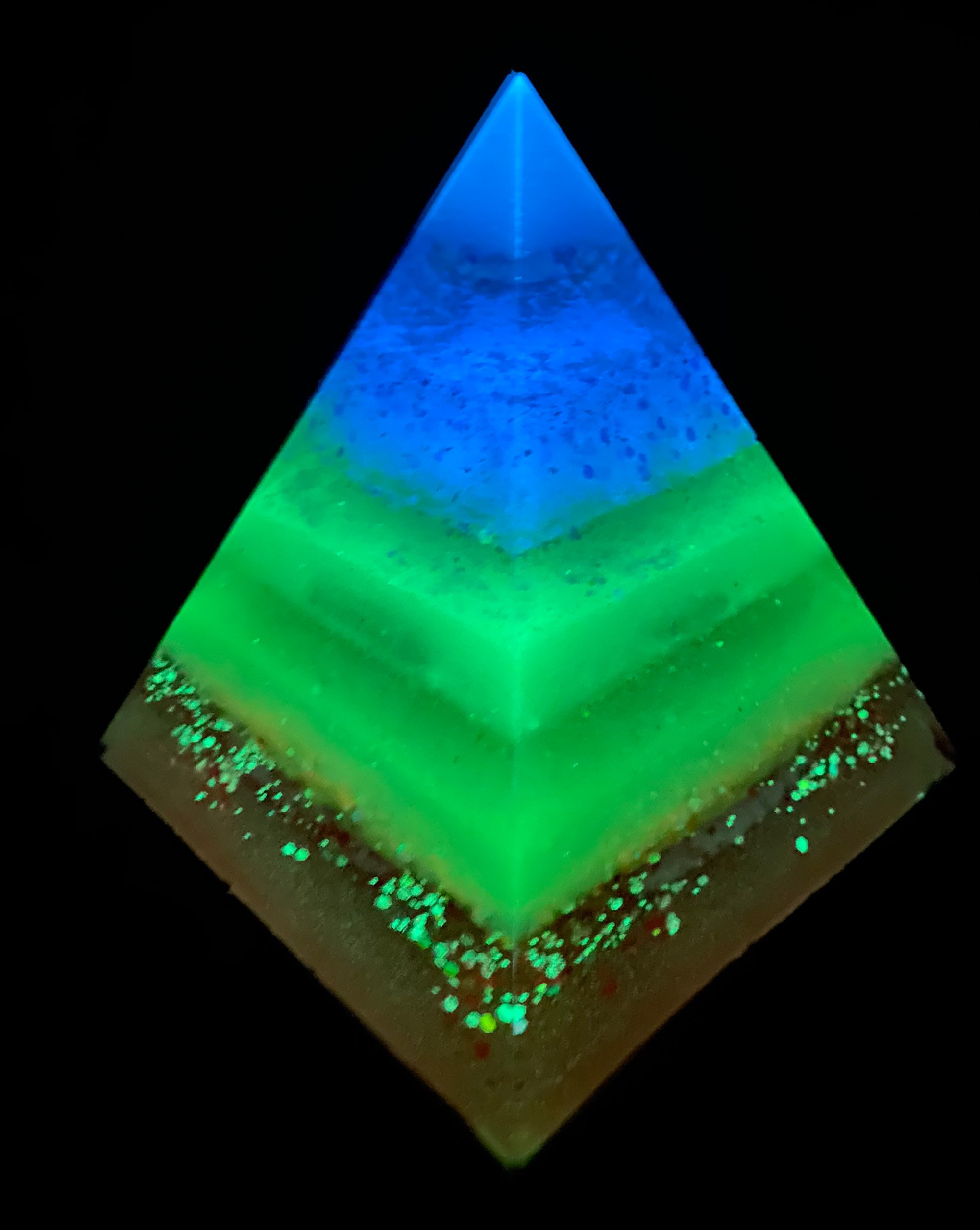Giant Glow in the Dark Rainbow Resin Pyramid Night Light — Spirit Dichotomy