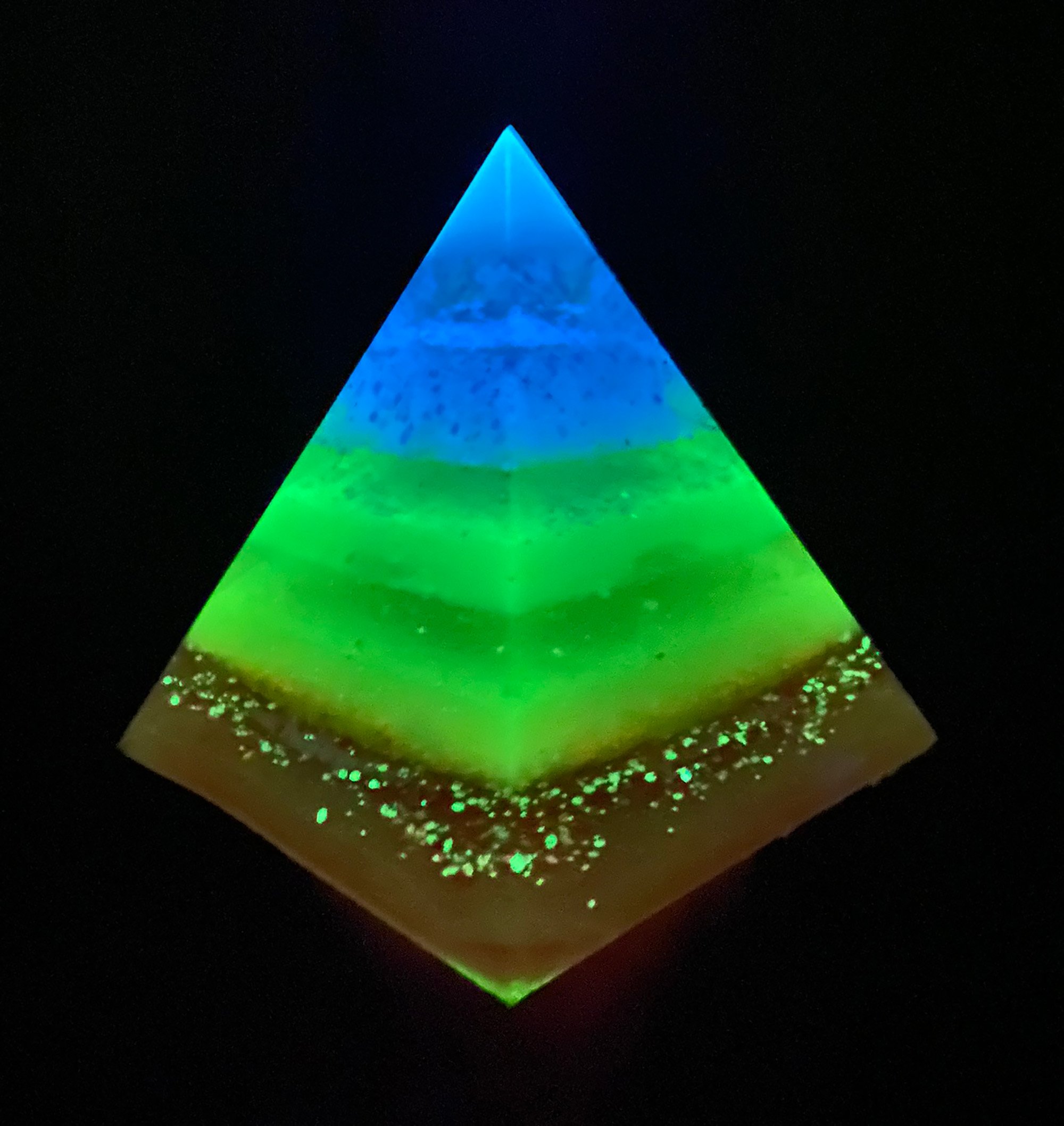 Giant Glow in the Dark Rainbow Resin Pyramid Night Light — Spirit Dichotomy