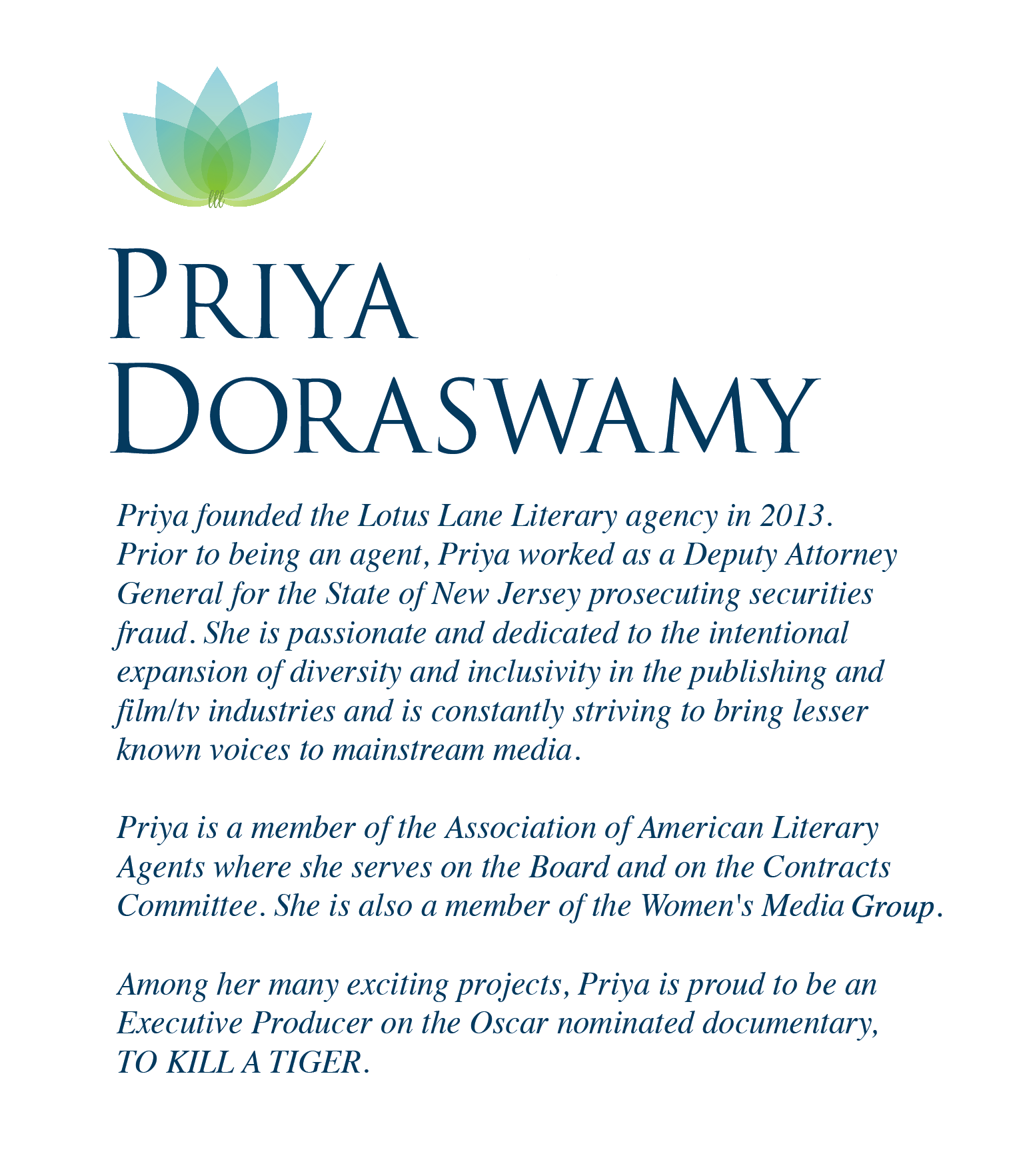 About 1 — LOTUS LANE LITERARY