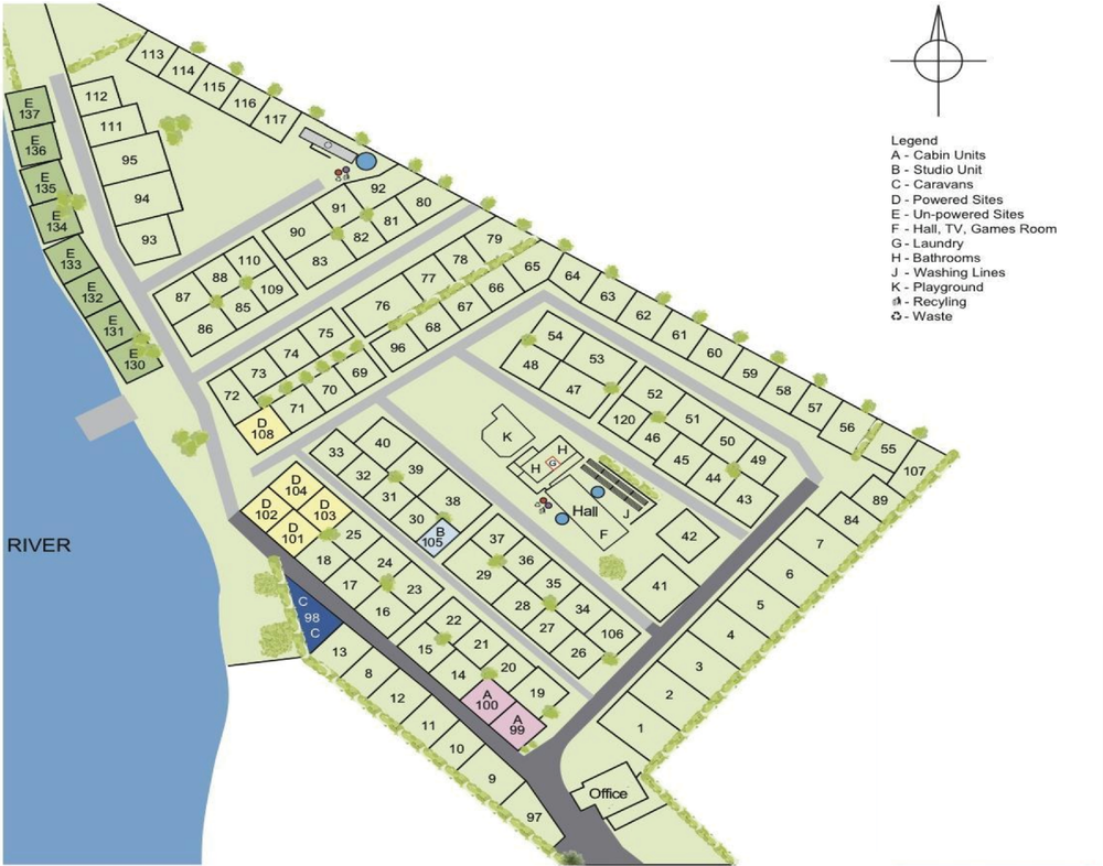 Park Map — Riverside Holiday Park