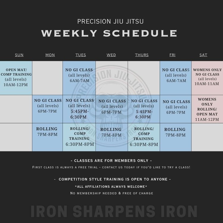 Schedule — Precision Jiu Jitsu