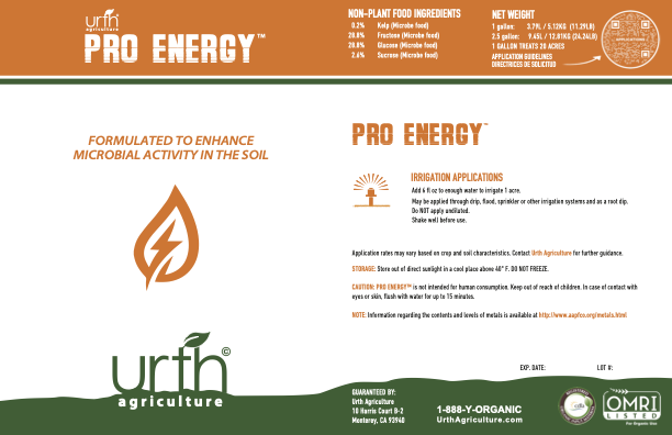UA PRO ENERGY — Urth Agriculture
