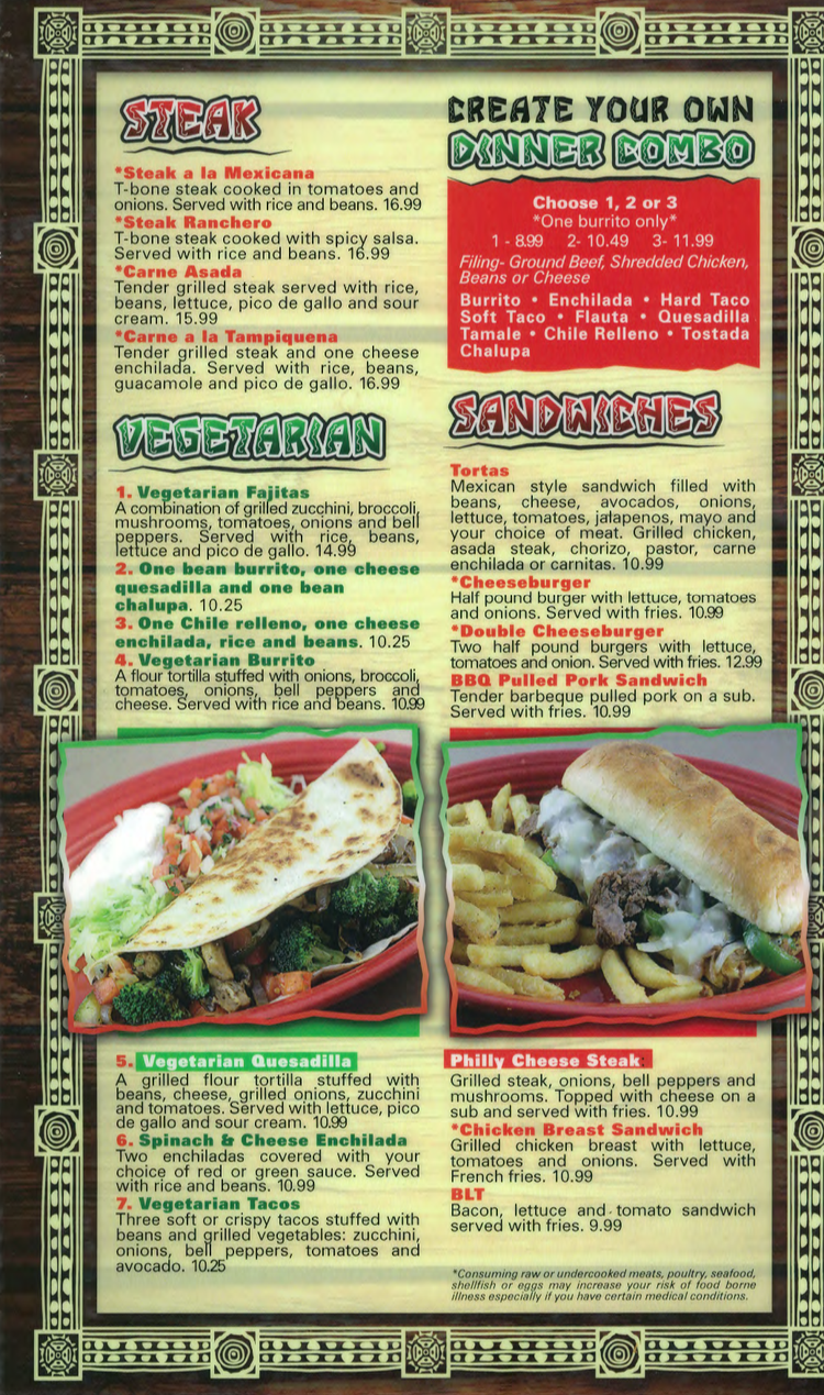 Menu — Fiesta Veracruz