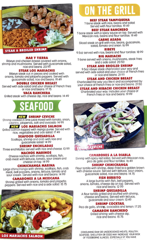 Menu — Los Mariachis Mexican Restaurant
