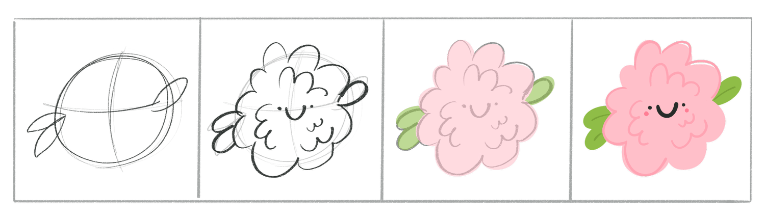 Learn How to Draw Adorable Spring Flowers: Step-by-Step Guide — Laura ...