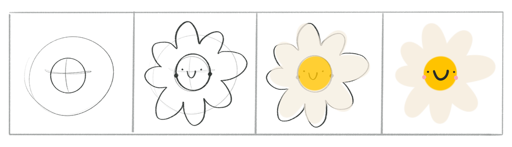 Learn How to Draw Adorable Spring Flowers: Step-by-Step Guide — Laura ...