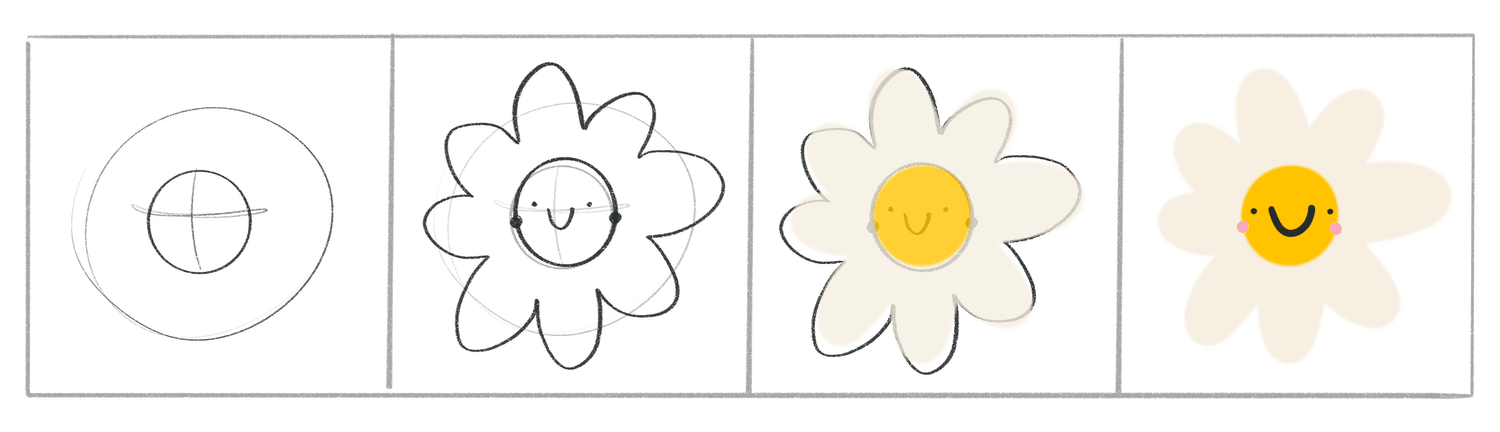 Learn How to Draw Adorable Spring Flowers: Step-by-Step Guide — Laura ...