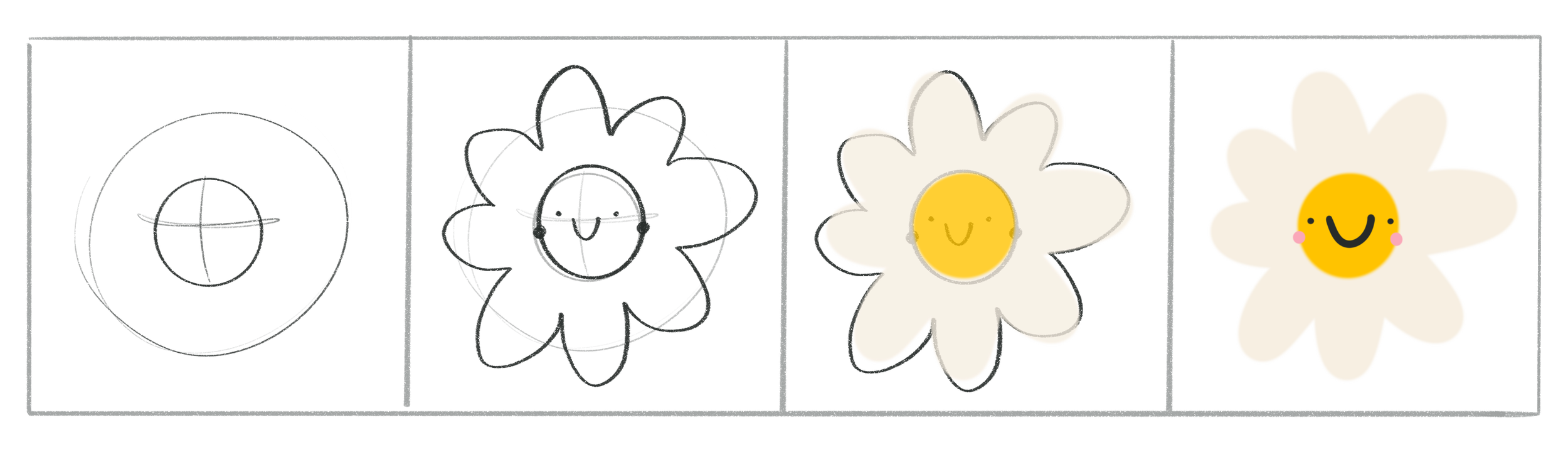 Learn How to Draw Adorable Spring Flowers: Step-by-Step Guide — Laura ...