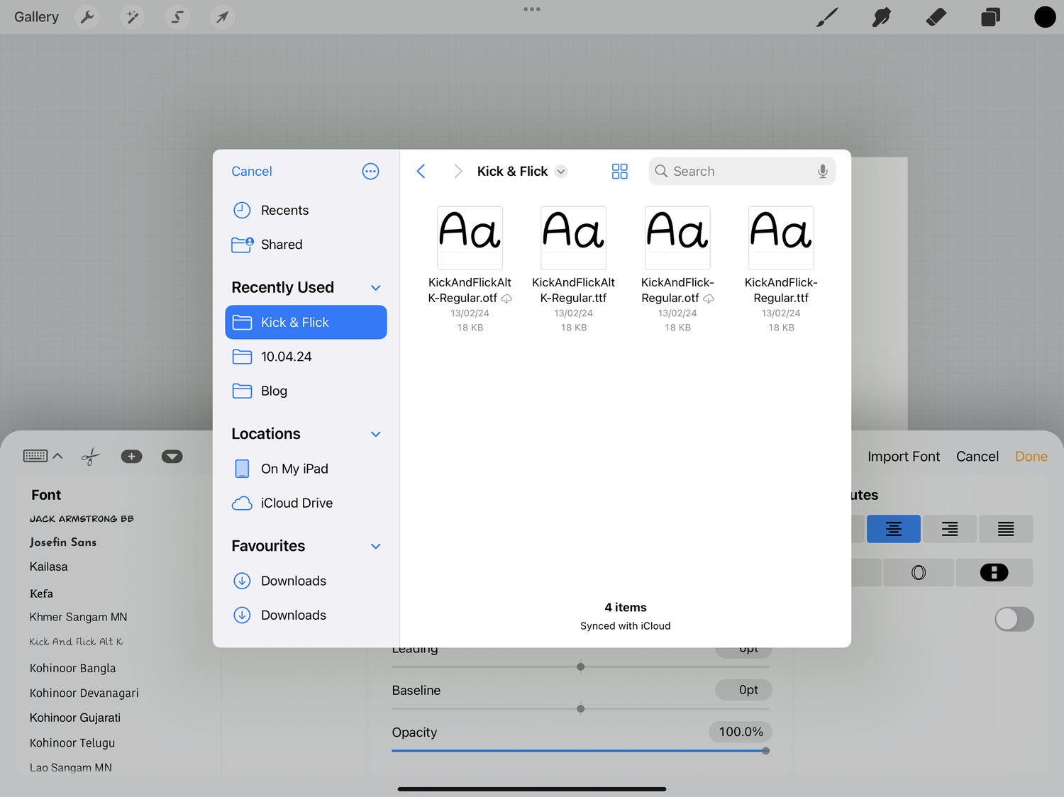 Procreate Tutorial: Easy Methods to Add Custom Fonts to Your Font ...