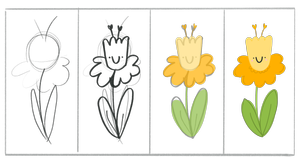 Learn How to Draw Adorable Spring Flowers: Step-by-Step Guide — Laura ...