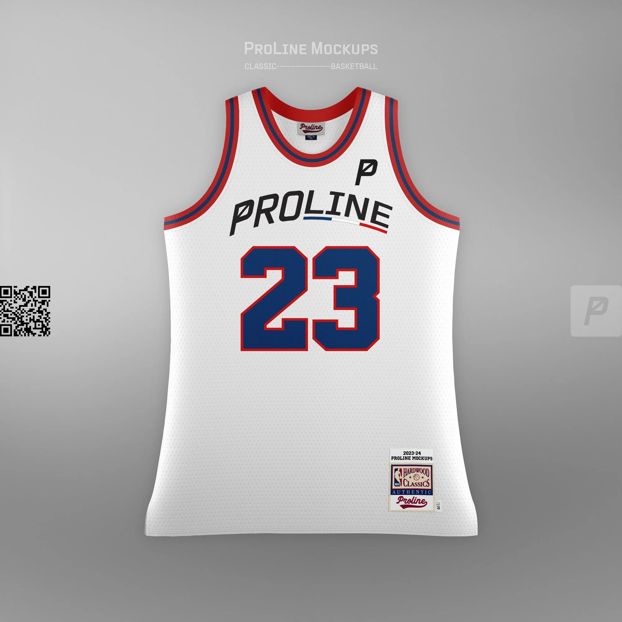 ProLine Basketball Jersey Mockup Template for Photoshop - Vintage Front and Back View — ProLine ...