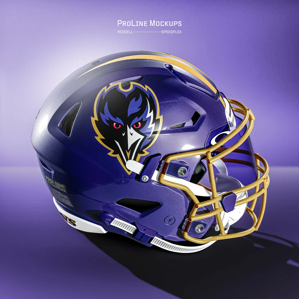 Mocked Up: Baltimore Ravens Purple Alternate Helmet — ProLine Mockups
