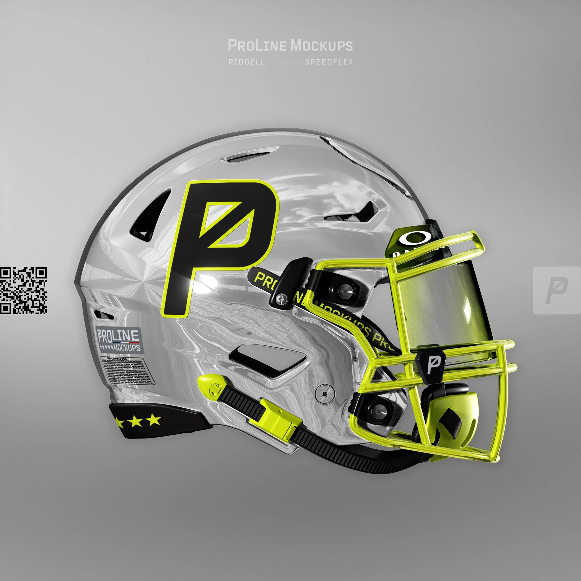 Football Helmet Side View Gold