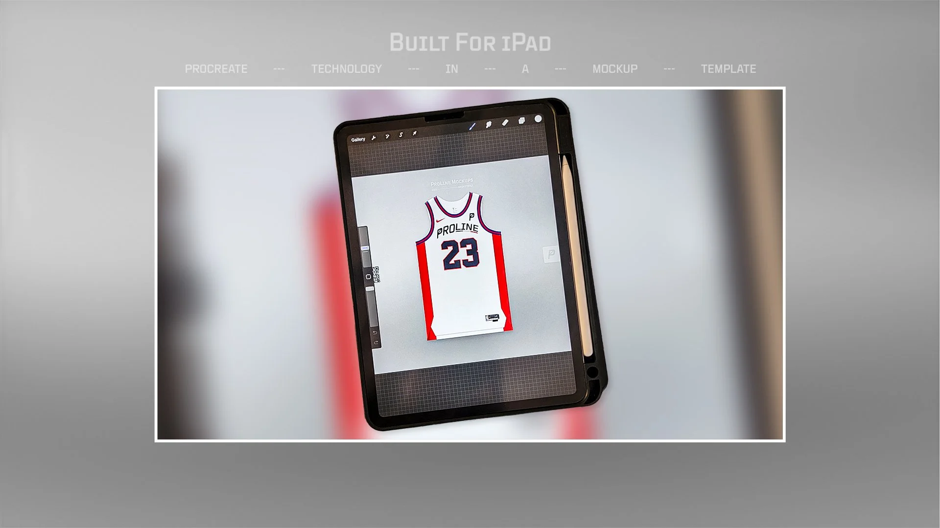 ProLine Basketball Jersey Mockup Template for Procreate - Front Flat ...