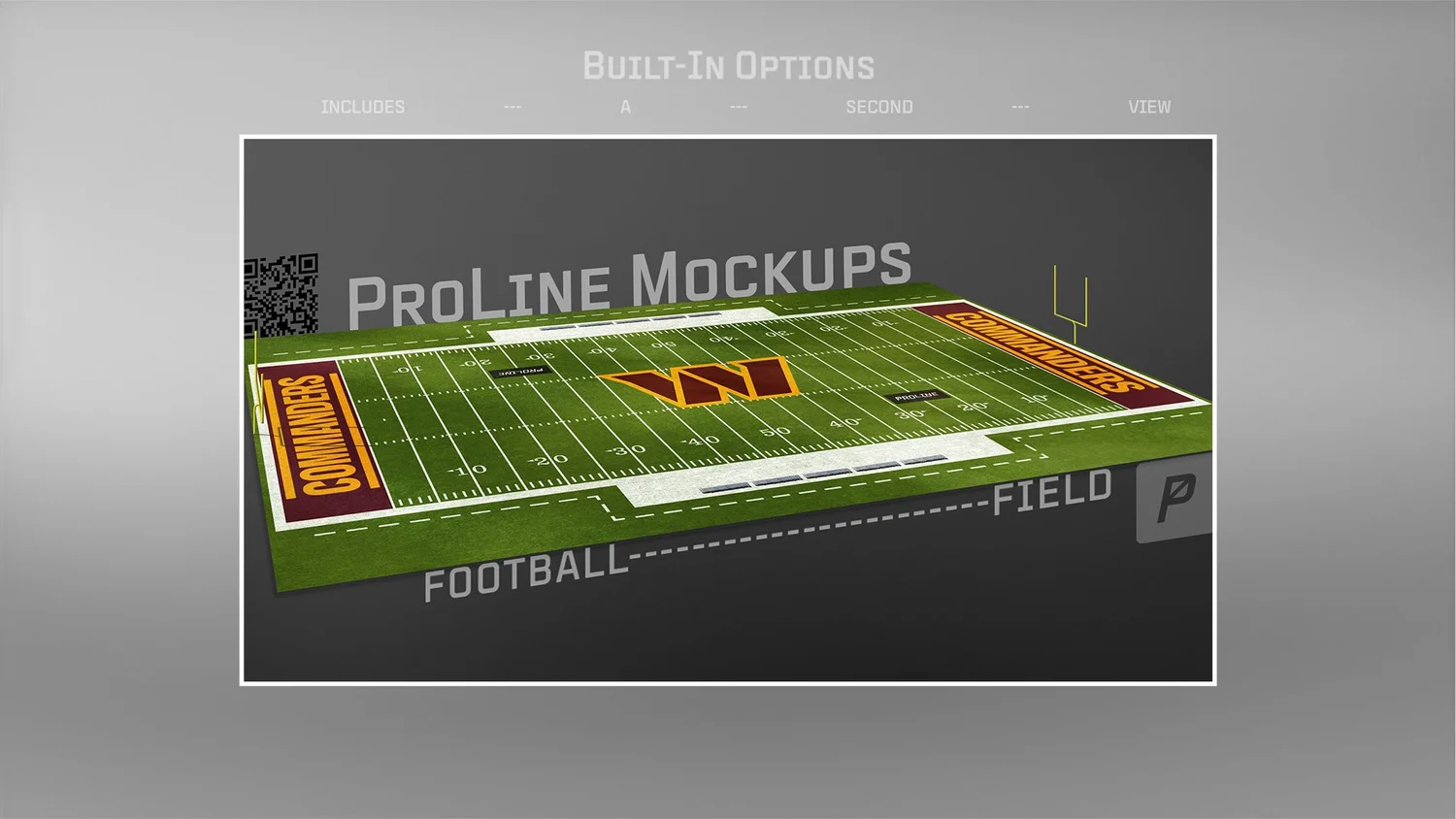 ProLine Football Field Mockup Template for Photoshop - Two Views ...