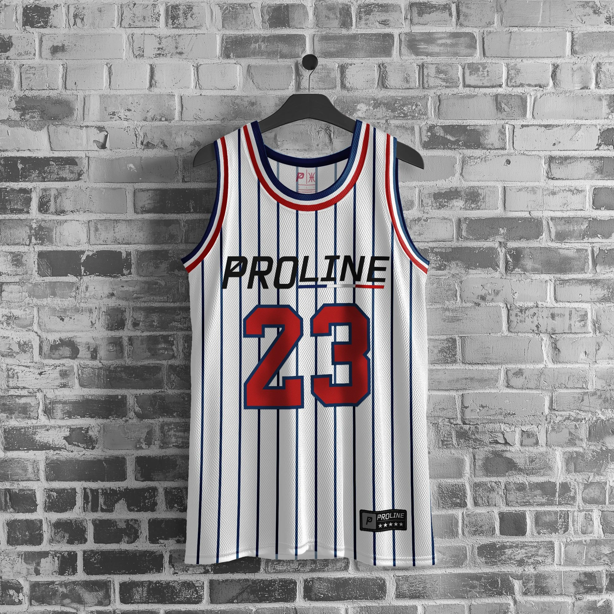 ProLine Basketball Jersey Mockup Template for Photoshop - Back Flat ...