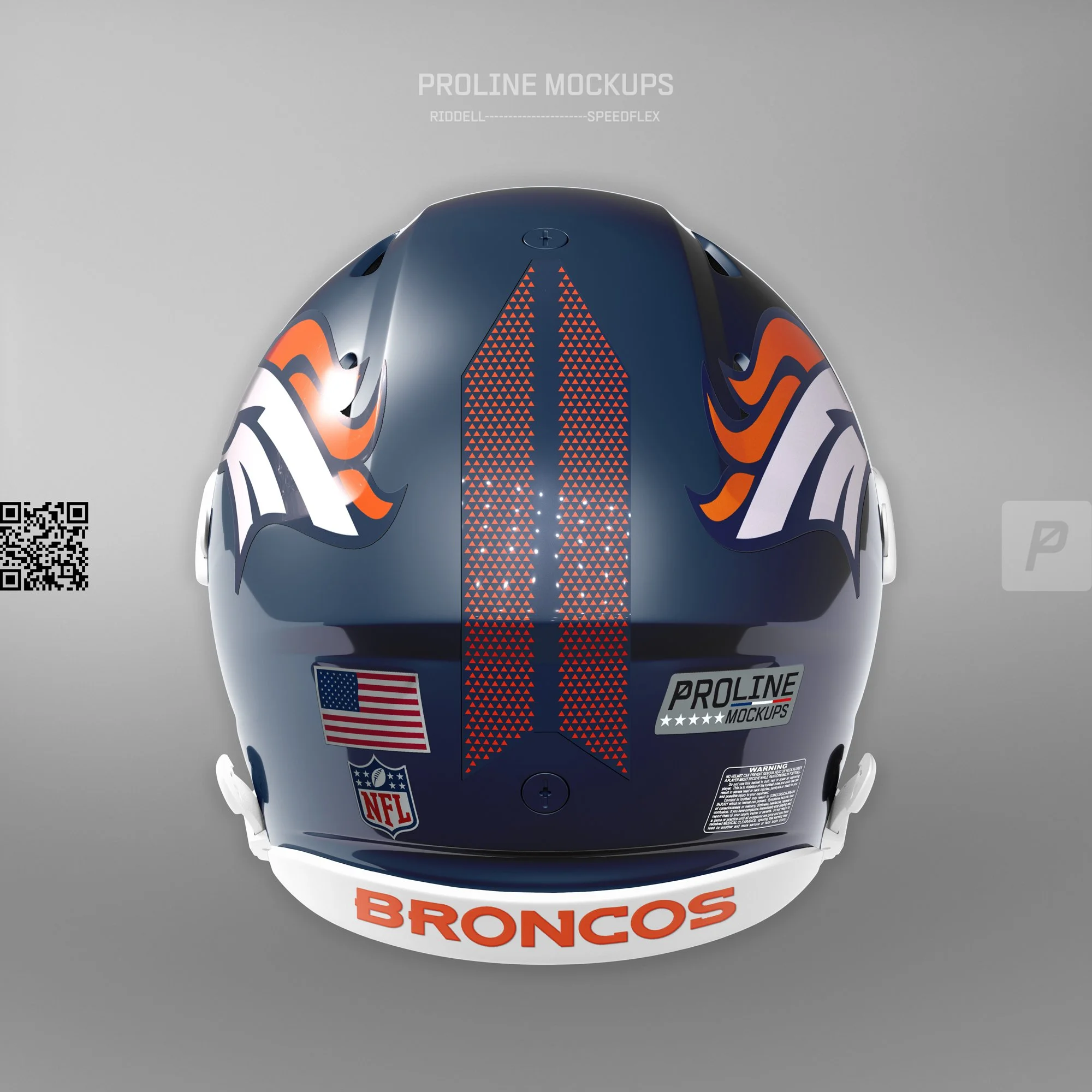 ProLine SpeedFlex Helmet Mockup Template for Photoshop - Back View ...