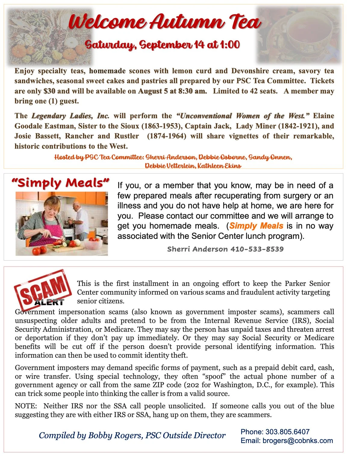 Newsletter — Parker Senior Center