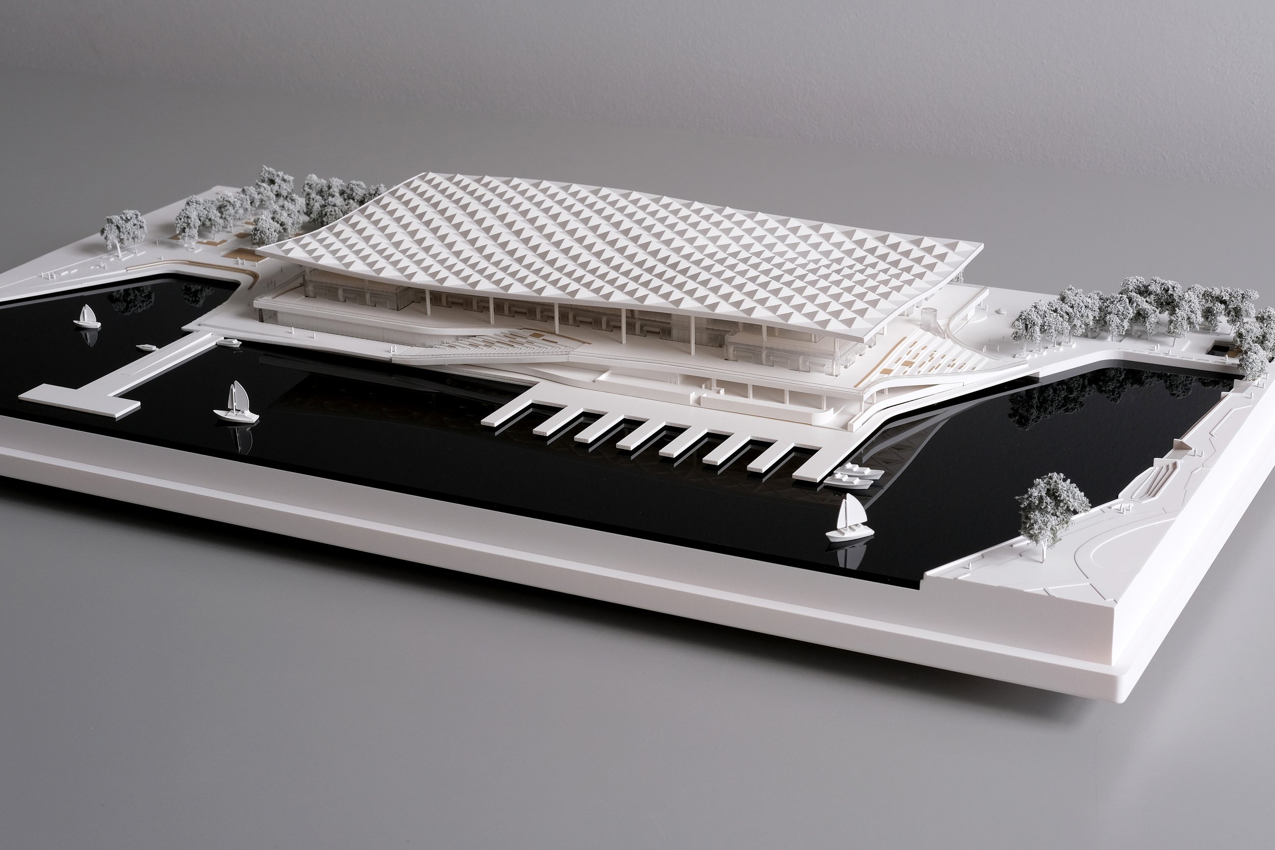 The New Sydney Fish Markets 3XN architectural model — kinkfab