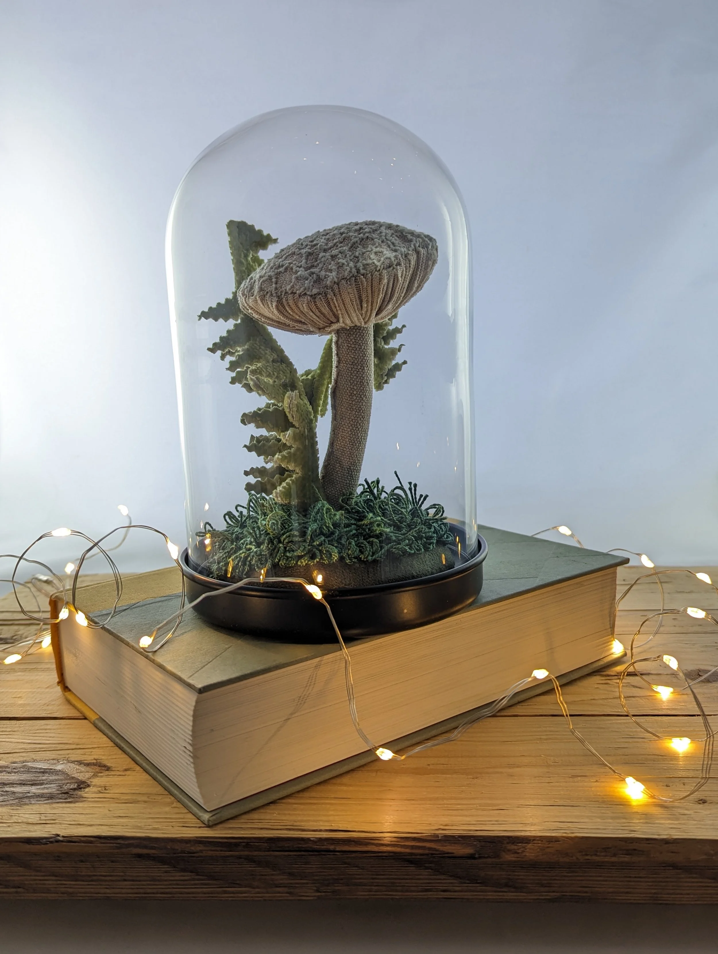 Fiber inky cap mushroom terrarium — Kim Tepe Fiber Artist